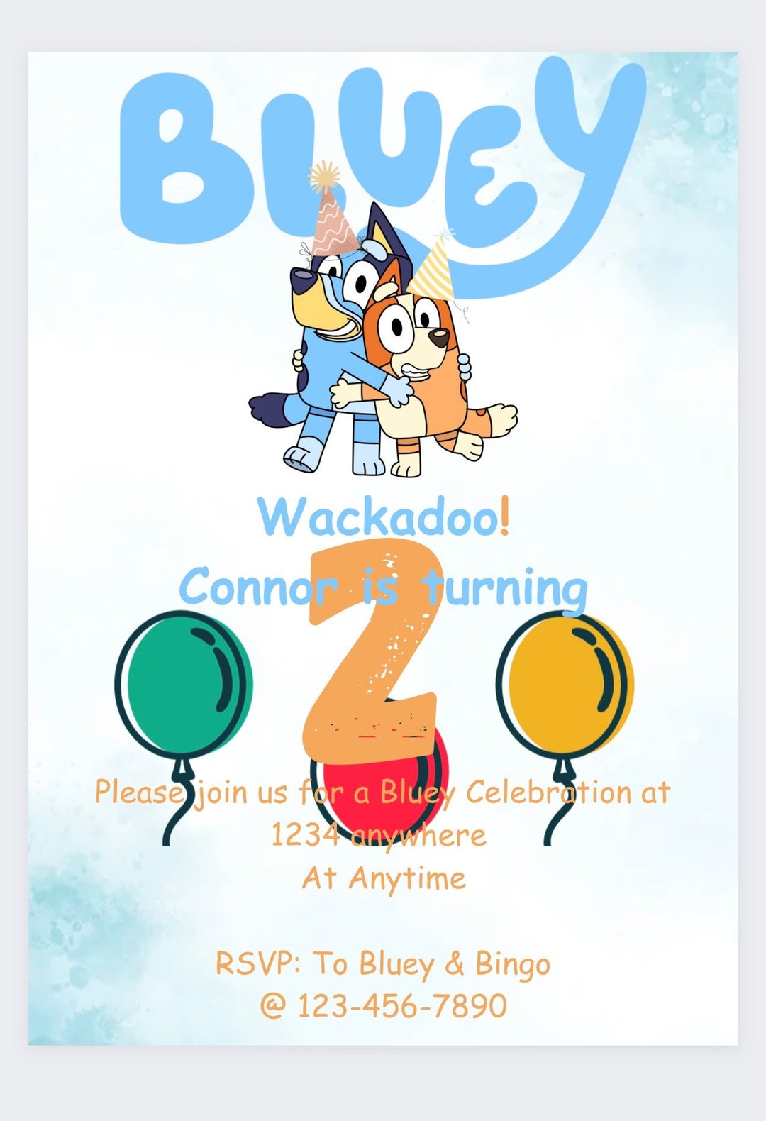 Bluey Evite Birthday Invitation ANIMATED - Etsy Australia