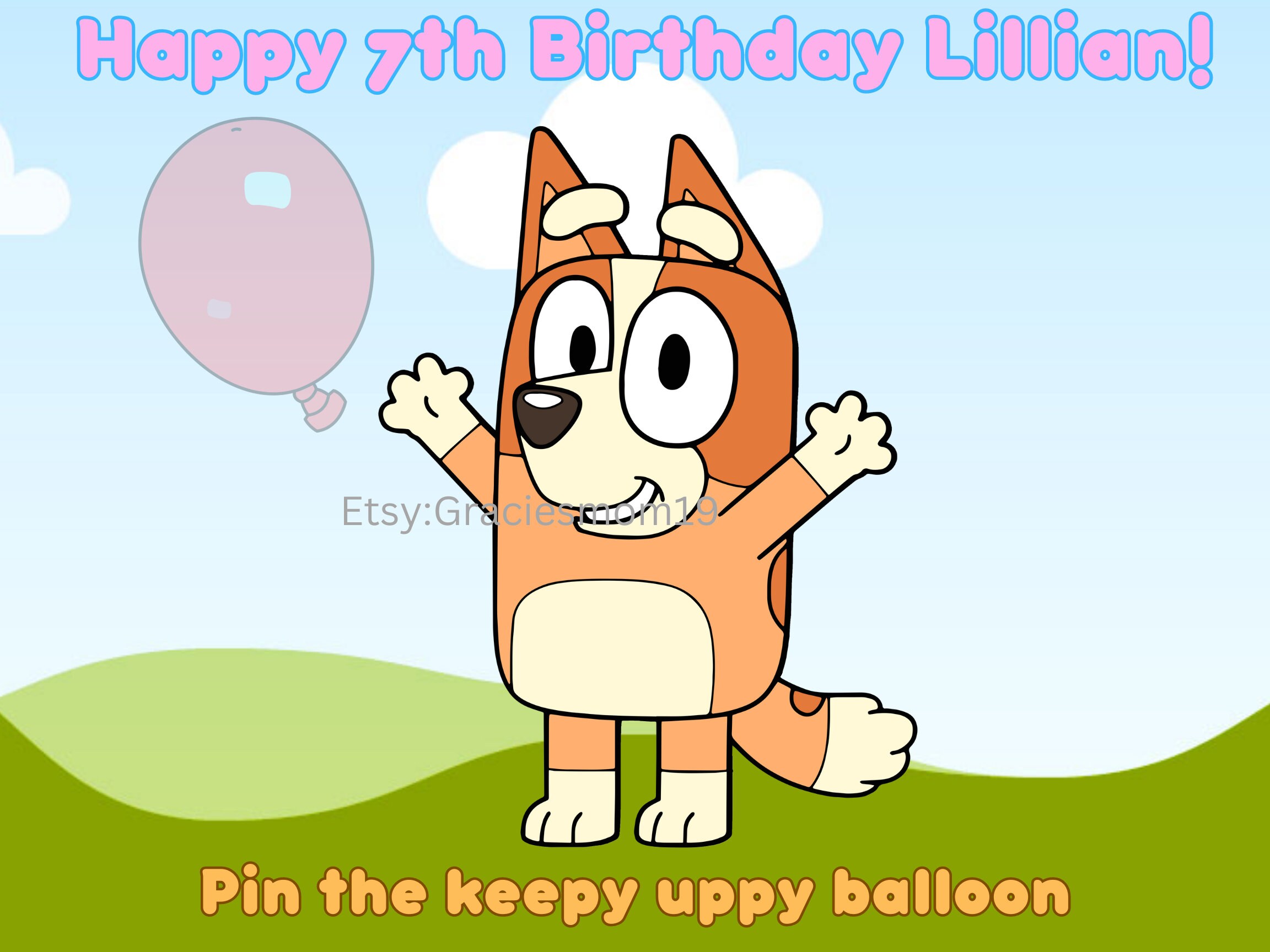 Pin the Tail on Bluey & More! - Etsy
