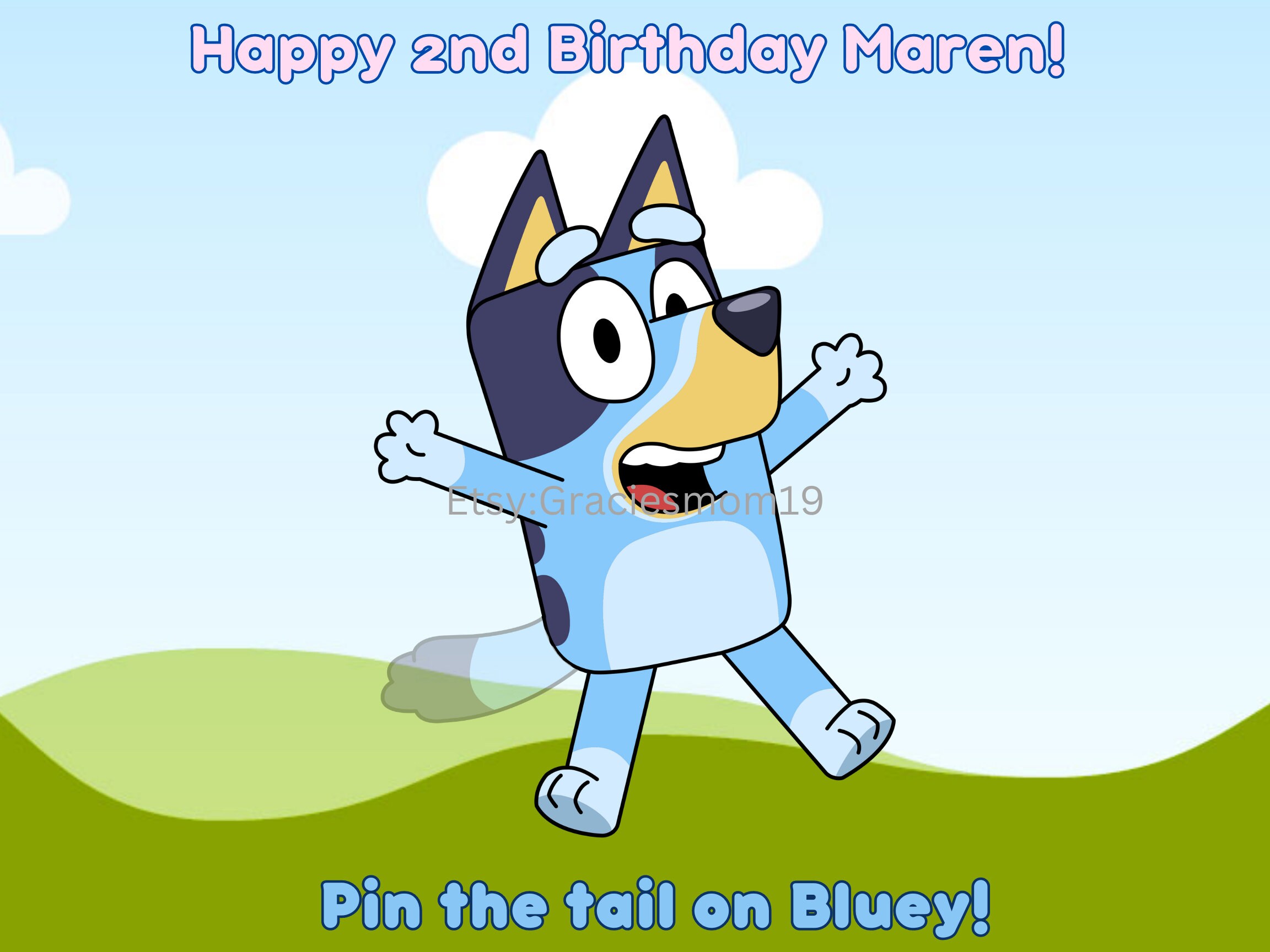 Pin the Tail on Bluey & More! - Etsy