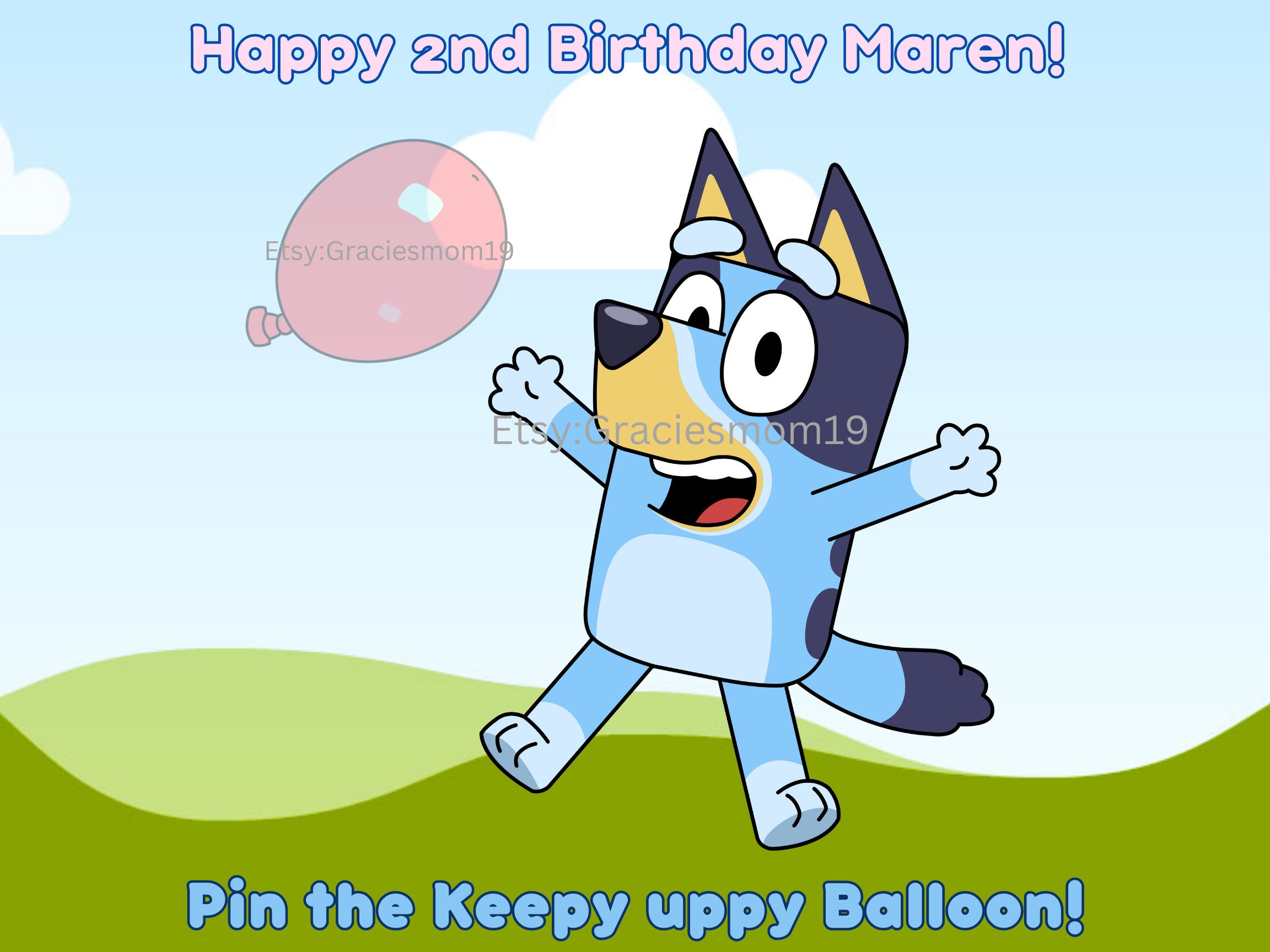 Pin the Tail on Bluey & More! - Etsy