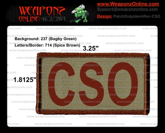 CSO Duty Identifier Tab / Patch - Etsy
