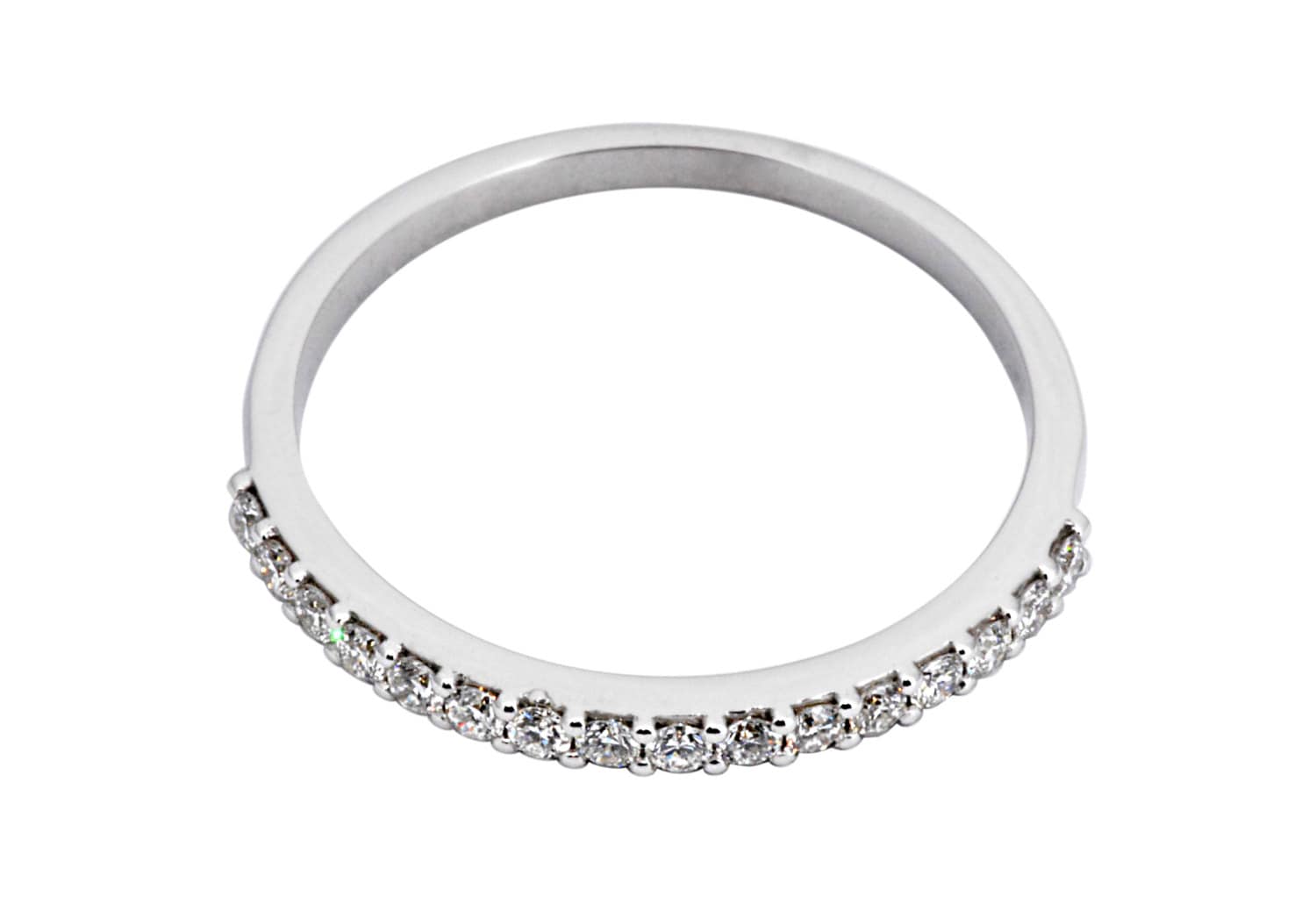 0.25ct Traditional Bridal 14K White Gold Wedding Band With - Etsy