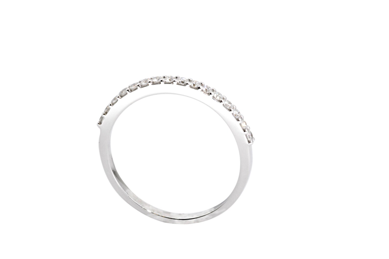 0.25ct Traditional Bridal 14K White Gold Wedding Band With - Etsy