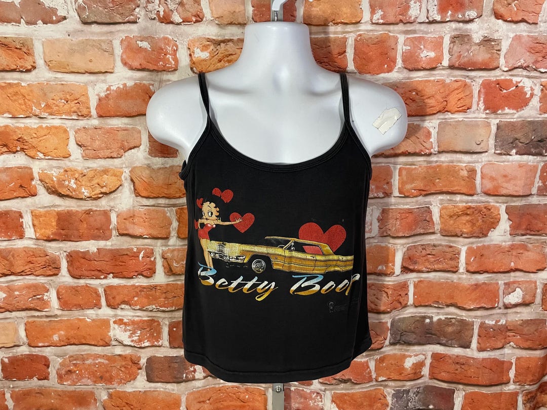 Vintage Betty Boop Lowrider Spaghetti Strap Cropped Tank Top Sz L Y2k ...