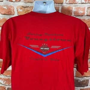 Vintage 2001 Harley Davidson Textured 3D Metallic Print Shirt - Sz XL ...