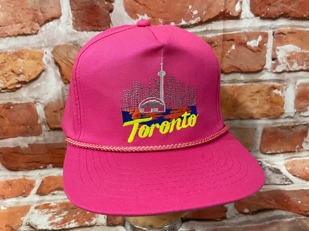 Vintage Hot Pink Toronto Trucker Rope Snapback Hat 80s 90s - Etsy
