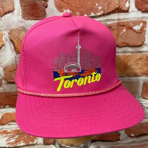 Vintage Hot Pink Toronto Trucker Rope Snapback Hat 80s 90s - Etsy