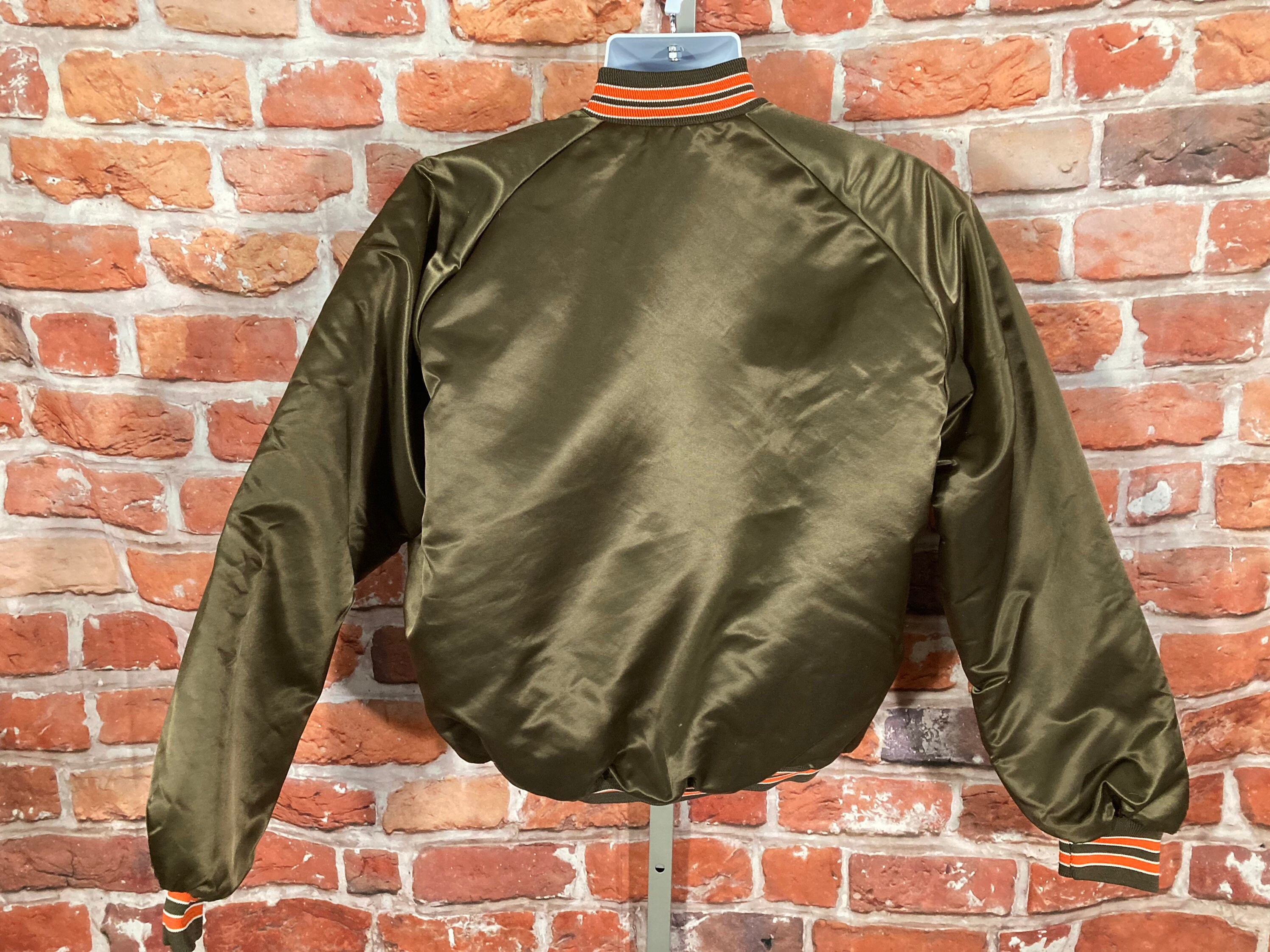 Beautiful vintage Cleveland Browns Chalk Line Satin Bomber | Etsy