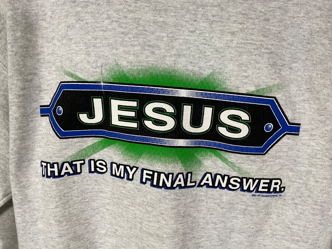 Vintage Y2k Jesus is My Final Answer Deal or No Deal Parody Sweatshirt ...