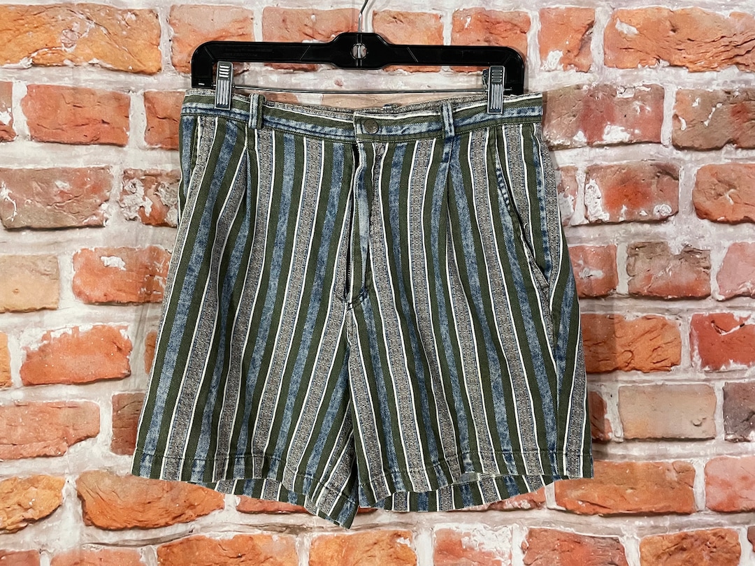 Vintage Scorpion Bay 80s 90s Striped Shorts - Sz 28 - Grunge Short ...