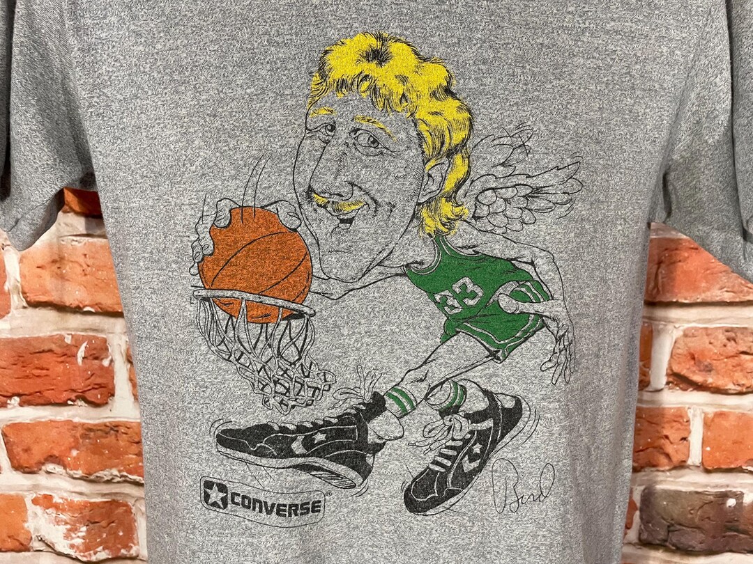 Vintage 80s Converse Larry Bird Shirt - Sz L Fits M - Soft Single ...