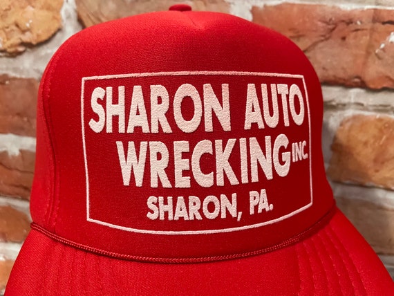 vintage Sharon Auto Wrecking foam trucker snapback ha… - Gem