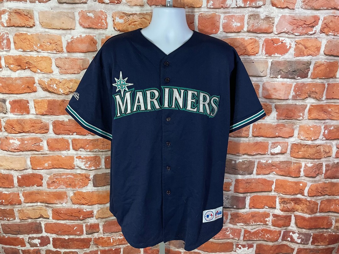 Vintage 90s Seattle Mariners Mesh Majestic Baseball Jersey Sz XL 24 Ken ...