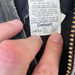 Distressed Faded Carhartt J140 Canvas Insulated Work Jacket Sz 2XL Tall ...