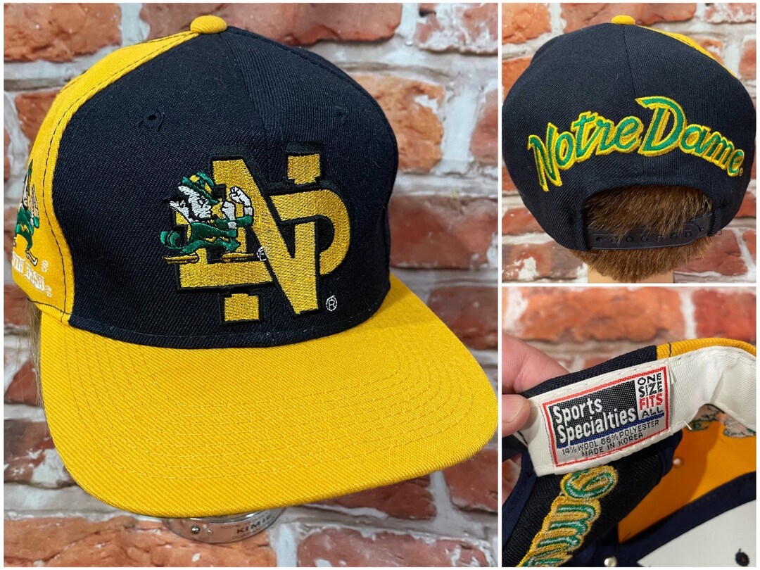 Vintage Notre Dame Sports Specialties Snapback 90s Hat Fighting Irish ...