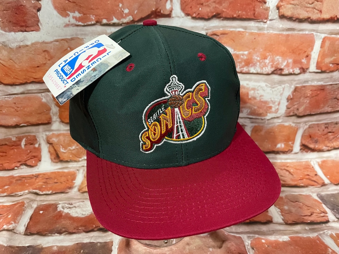 Vintage NWT Seattle Supersonics Snapback Hat 90s Sonics - Etsy