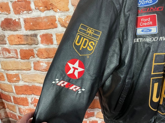vintage Jeff Hamilton Leather Dale Jarrett UPS Racing… - Gem