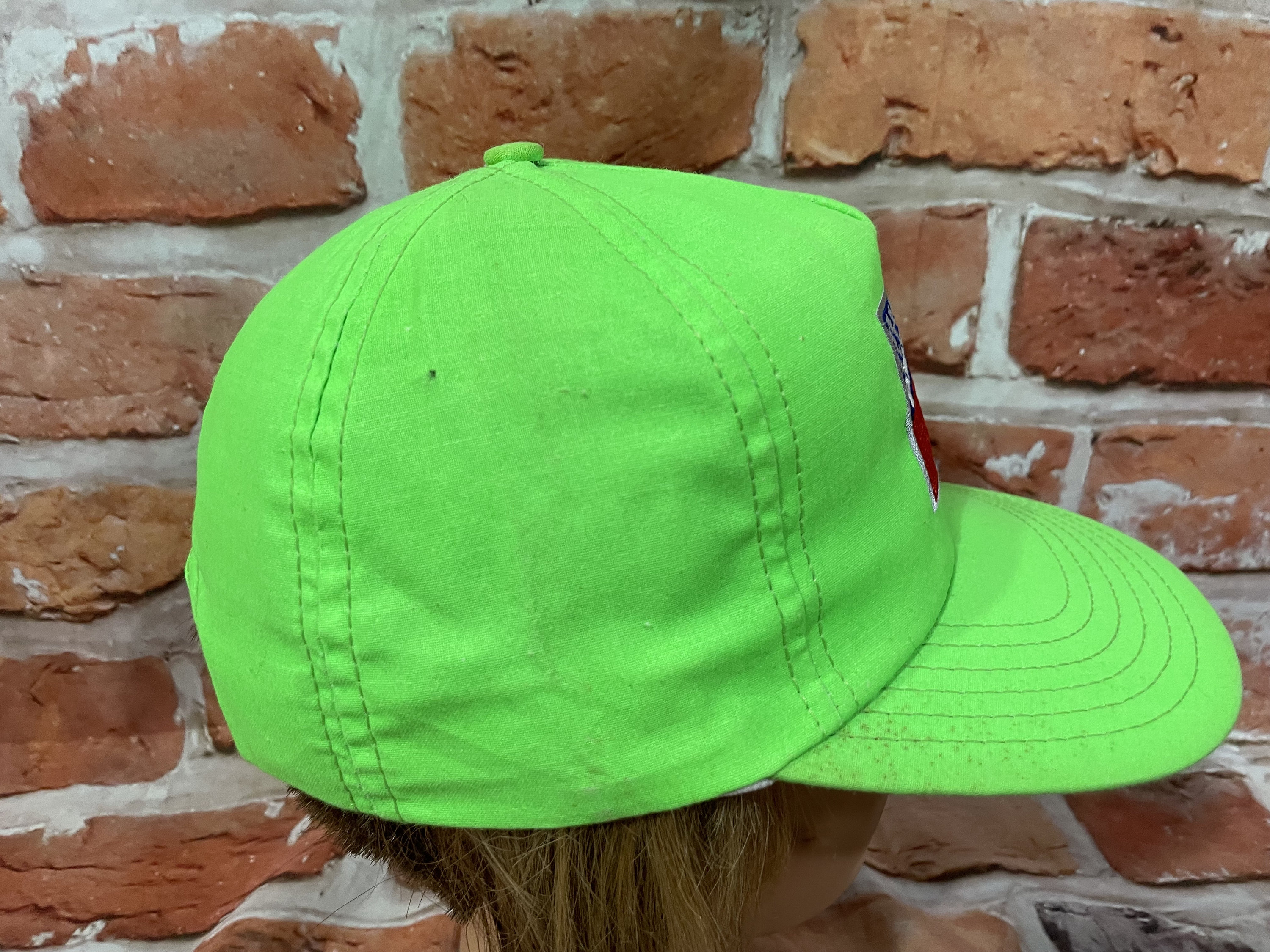 Vintage Neon Green AC Delco Powerparts Snapback Trucker Hat 80s 90s ...