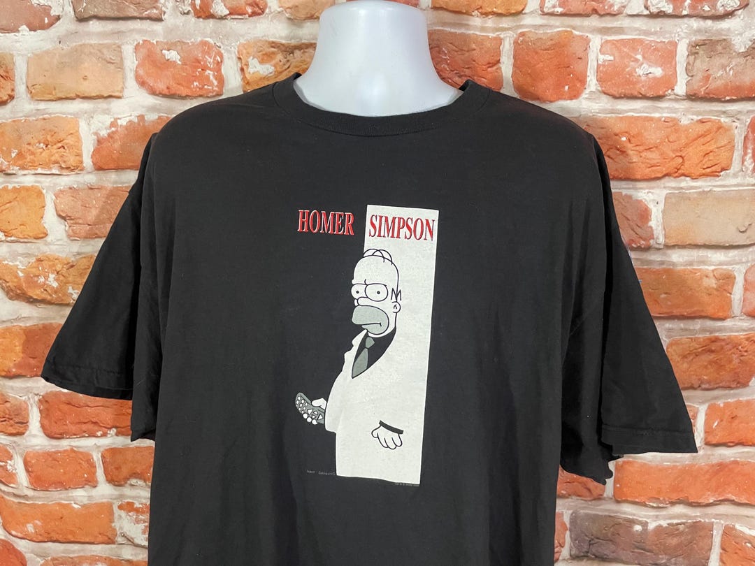 Vintage Homer Simpson Scarface Y2k Shirt Sz 2XL - Etsy