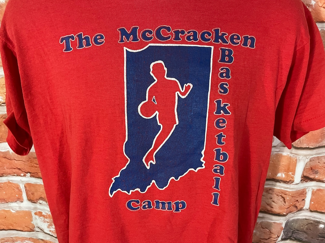 Vintage 80s Mccracken Basketball Camp Shirt - Fits M/L - Indiana Screen ...