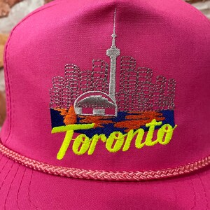 Vintage Hot Pink Toronto Trucker Rope Snapback Hat 80s 90s - Etsy