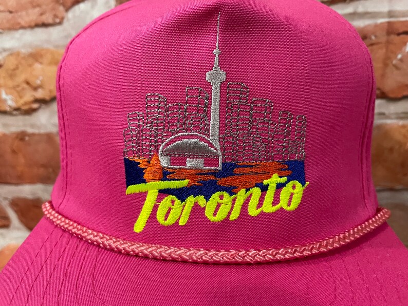 Vintage Hot Pink Toronto Trucker Rope Snapback Hat 80s 90s - Etsy