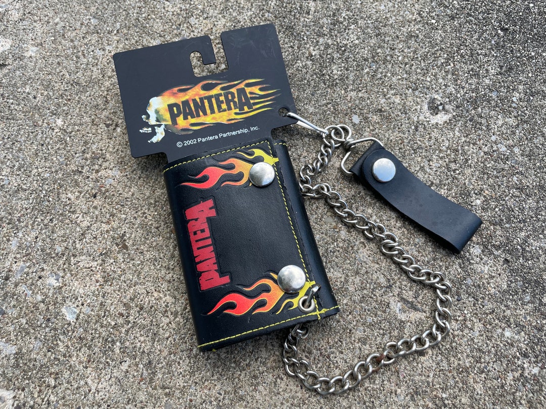 Vintage PANTERA Trifold Leather Chain Wallet Deadstock Never Used - Etsy