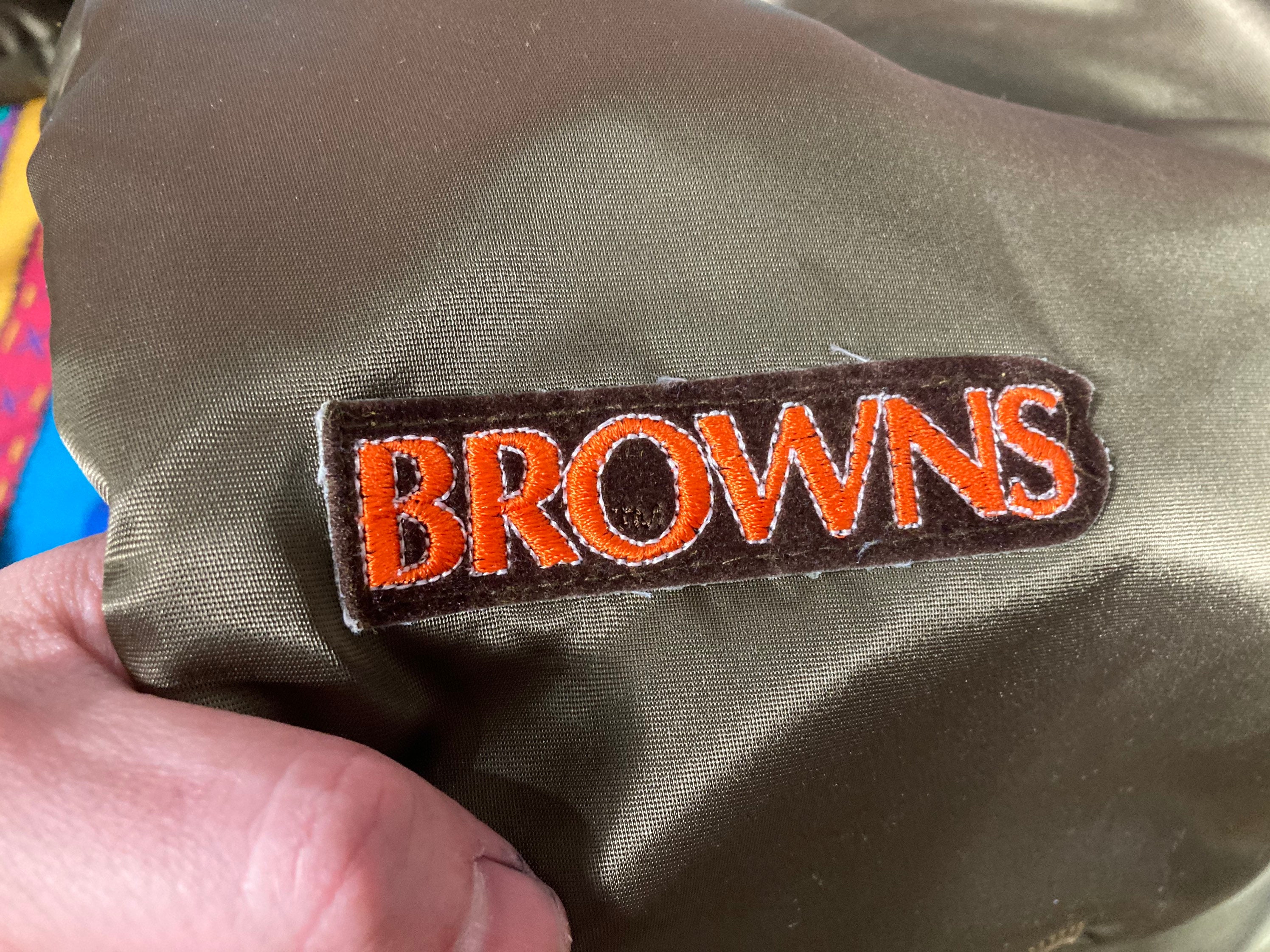 Beautiful vintage Cleveland Browns Chalk Line Satin Bomber | Etsy