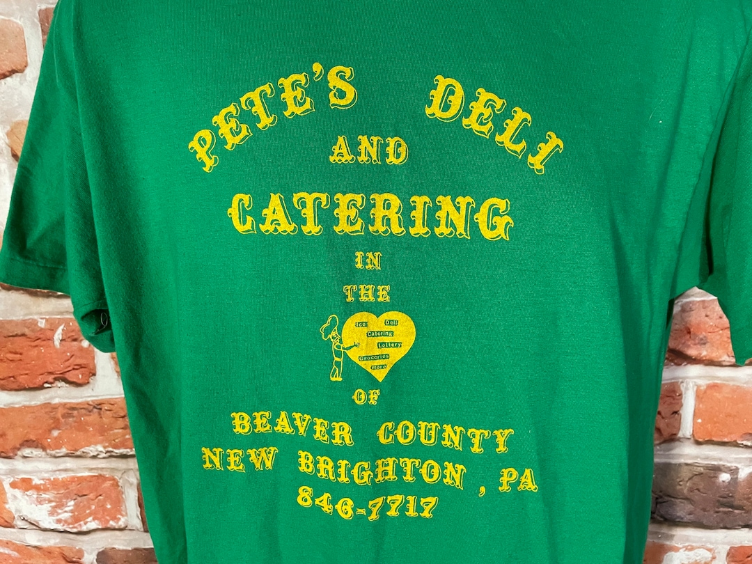 Vintage 80s 90s Petes Deli and Catering New Brighton PA - Fits L/XL ...