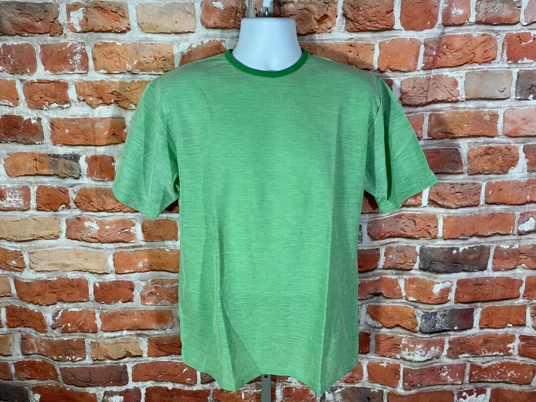 Vintage 60s 70s Savvy Green Ring Collar Tee - Sz L - Emo Mod Grunge ...