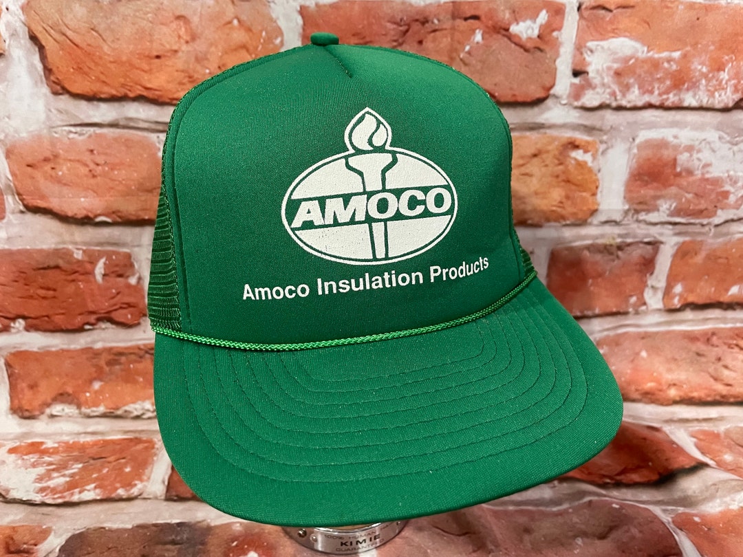 Vintage Amoco Green Mesh Trucker Snapback Hat - Gas Station Grunge 80s ...