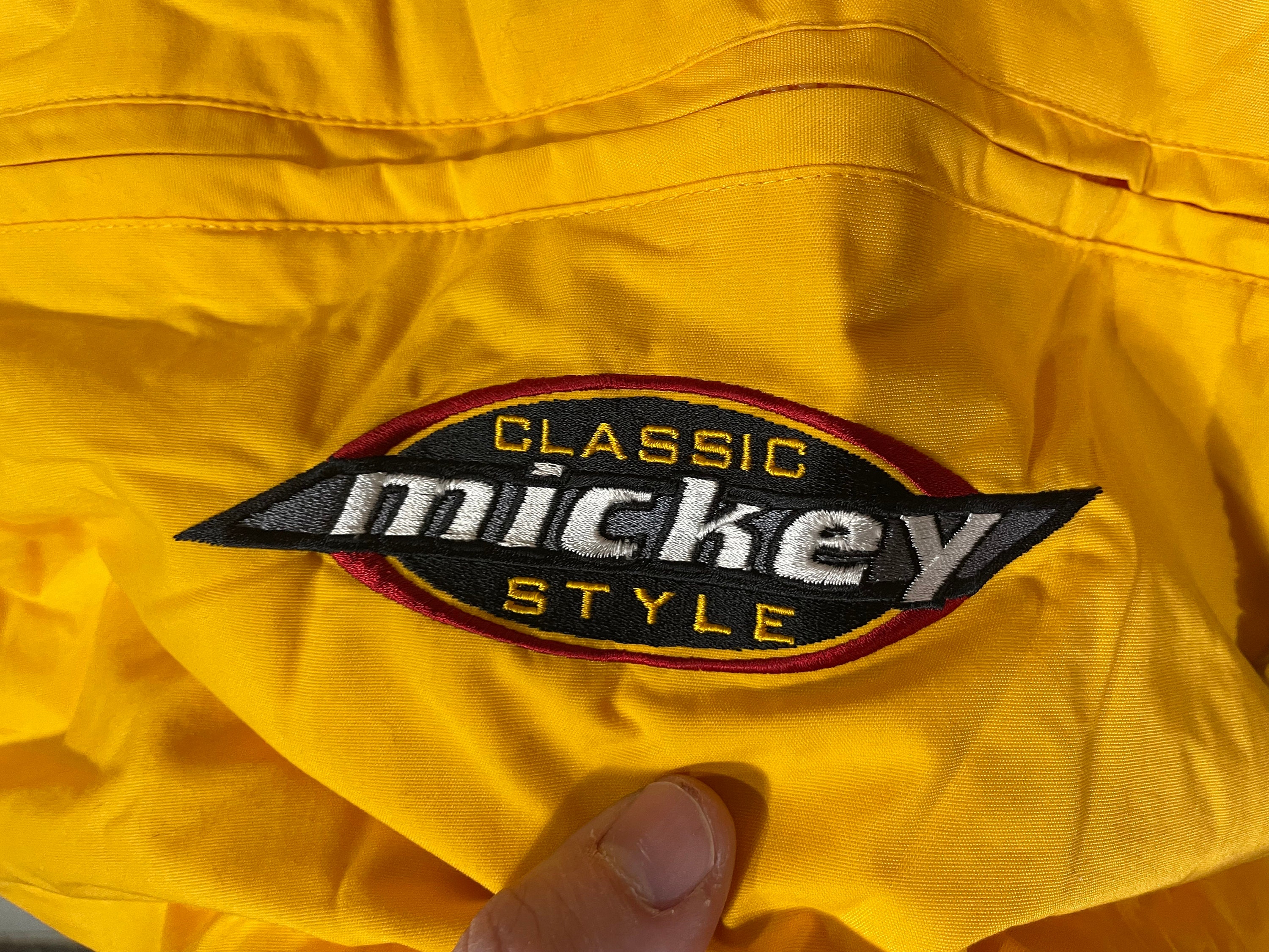 Vintage 90s Mickey Mouse Yellow Pullover Puffer Jacket - Sz Vintage 90s Mickey Mouse Yellow Pullover Puffer Jacket - Sz