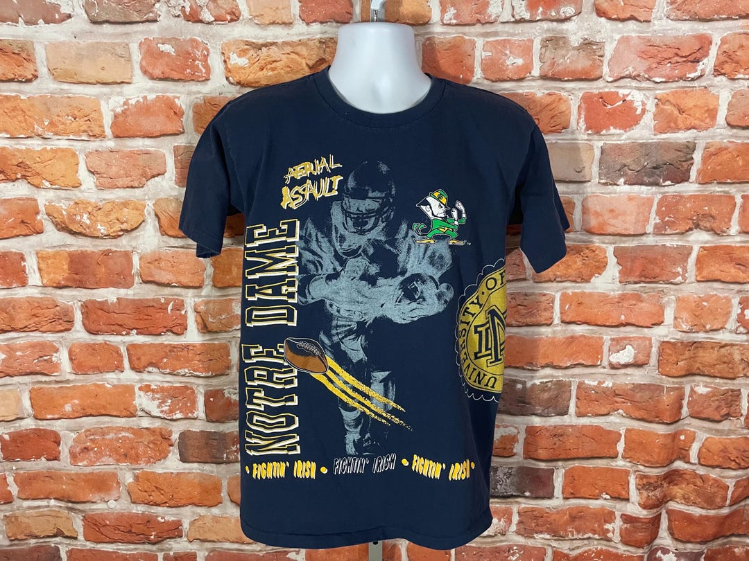 Vintage Notre Dame Football All Over Print T-shirt (fits M/L) - Etsy
