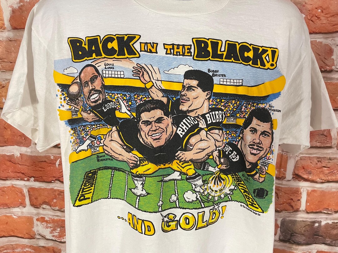Vtg 90s Pittsburgh Steelers Screen Stars Caricature Shirt - Fits L ...