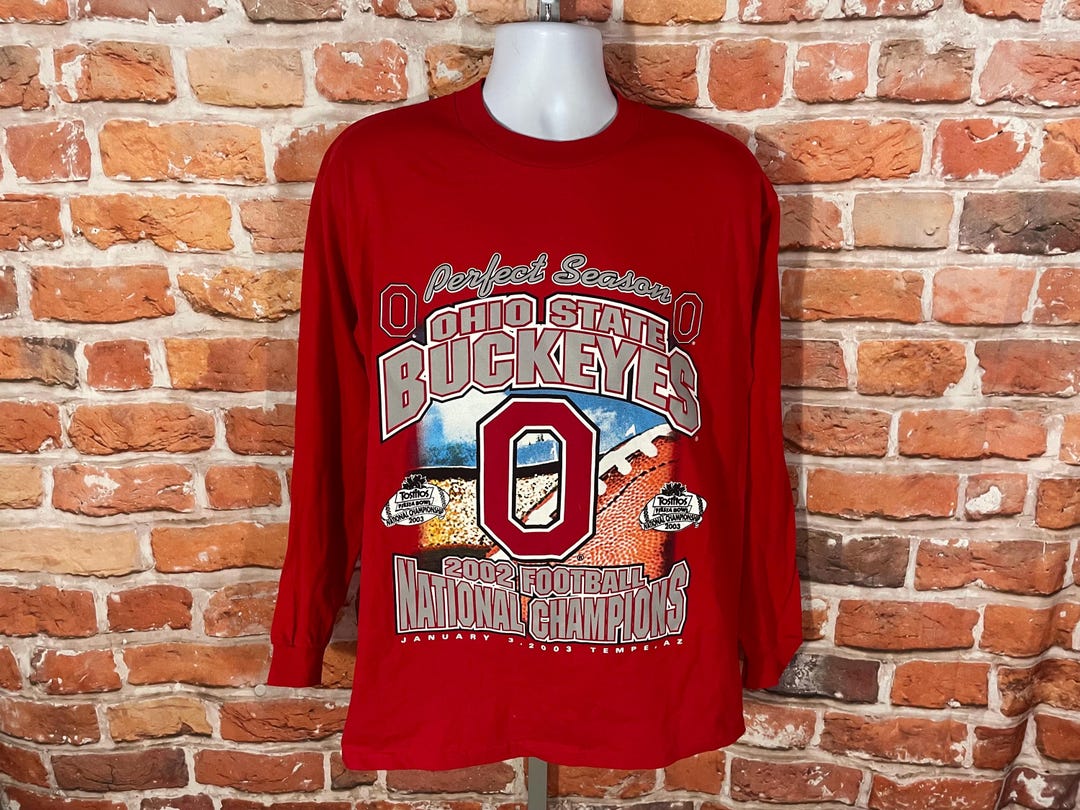 Vintage 2002 Ohio State Buckeyes National Champions Long Sleeve Shirt ...