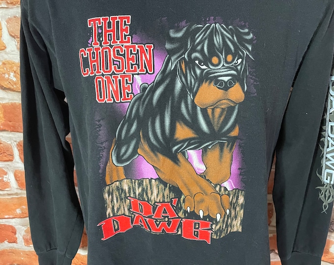 Vintage 90s Da Dawg Long Sleeve Shirt Fits SM Hip Hop Grunge Dog ...