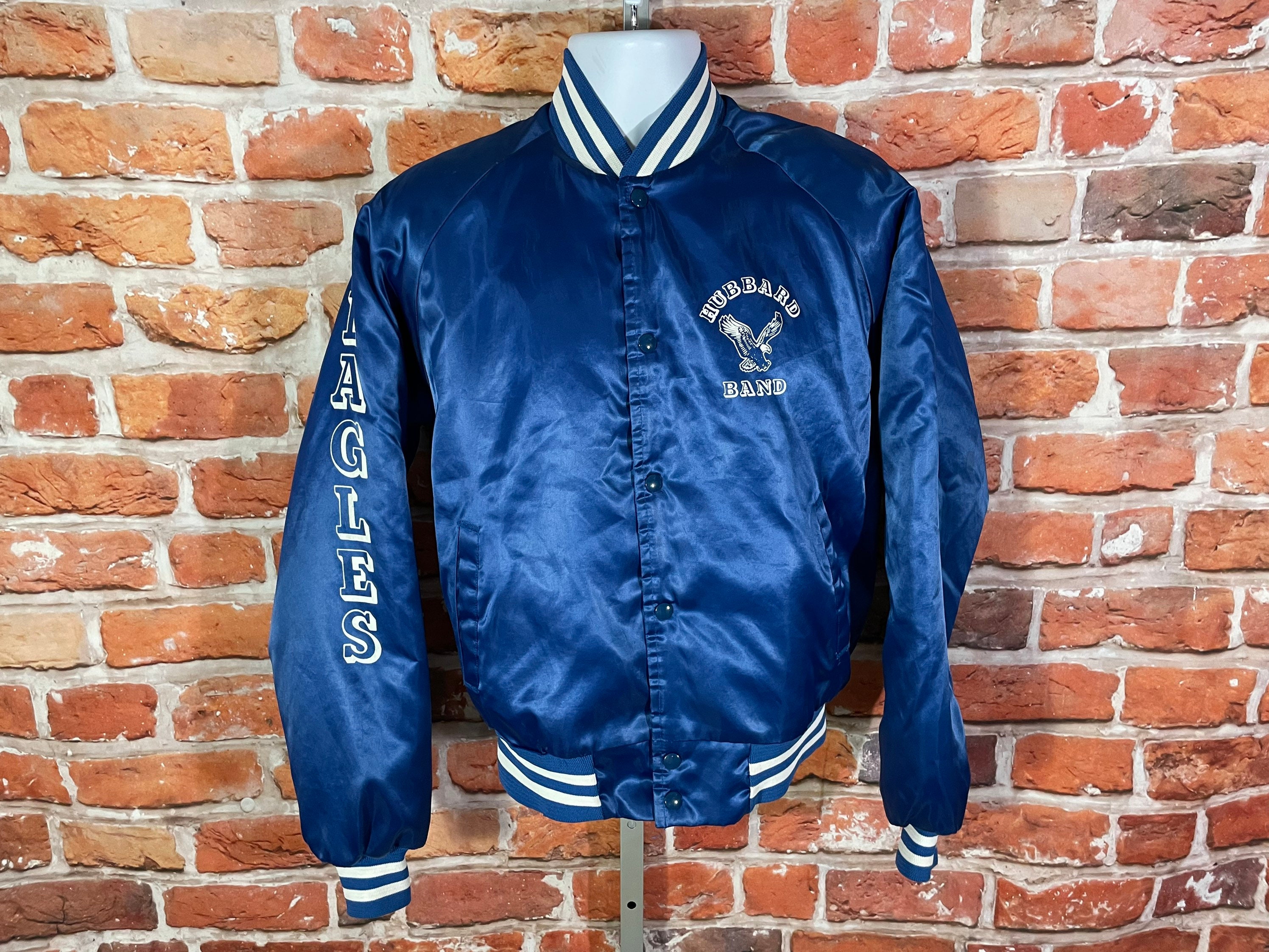 Vintage 80s Hubbard Eagles Band satin bomber jacket sz L/M Vintage 80s Hubbard Eagles Band satin bomber jacket sz L/M