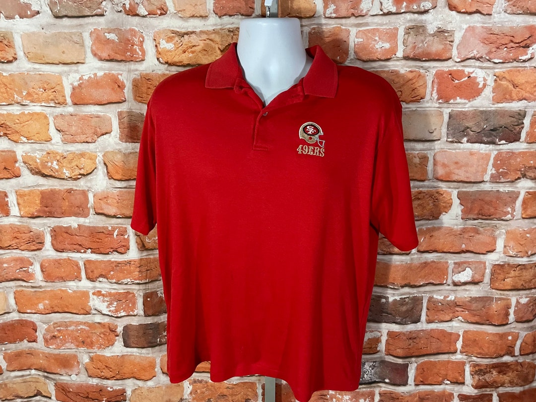 Vintage 80s Garan San Francisco 49ers Polo Shirt - Sz XL Short Fit ...