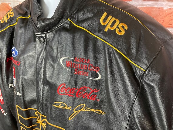 vintage Jeff Hamilton Leather Dale Jarrett UPS Racing… - Gem