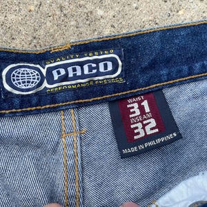 Vintage Paco Sport Baggy Striped Jeans Sz 31 X 32 Skater Grunge 90s Y2k ...
