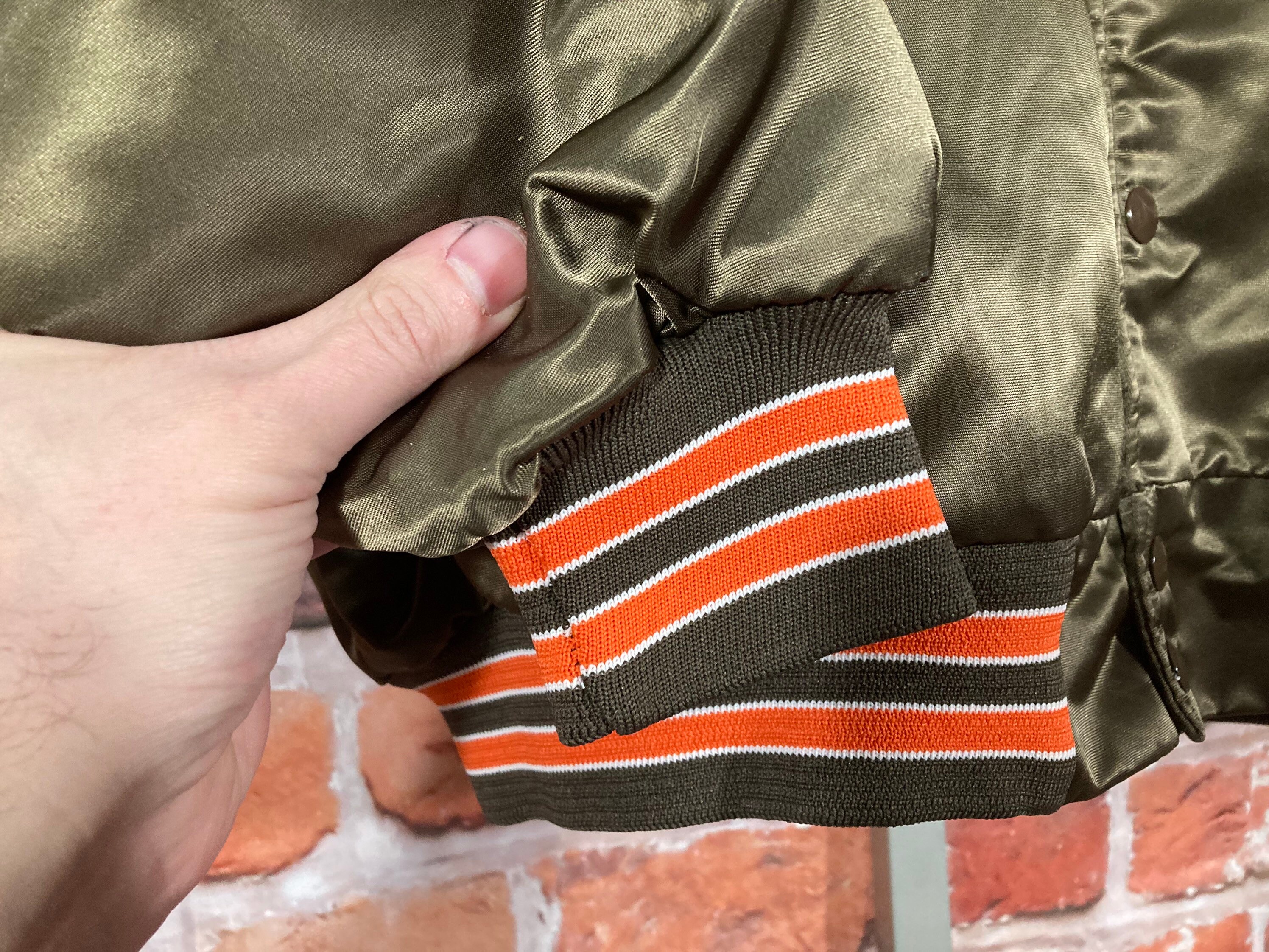 Beautiful vintage Cleveland Browns Chalk Line Satin Bomber | Etsy
