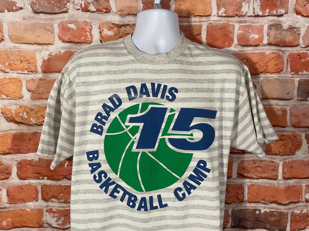 Vintage Striped Brad Davis Basketball Camo Shirt Firs L/XL Dallas ...
