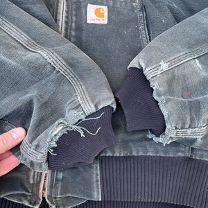 Distressed Faded Carhartt J140 Canvas Insulated Work Jacket Sz 2XL Tall ...