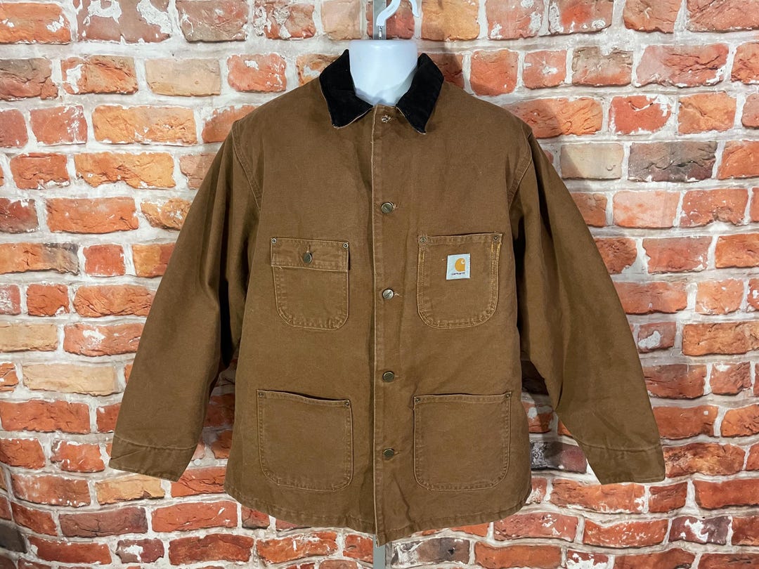 Vintage Carhartt CO2 Blanket Lined Chore Jacket Sz L Work Duck Barn Canvas Y2k - Etsy