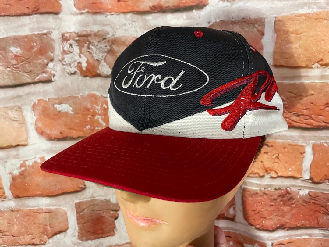 Vtg 90s Ford Racing Wrap Spellout Snapback Hat Nascar - Etsy