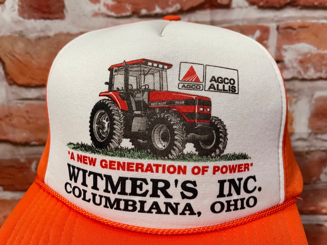Vintage Agco Allis Tractor Foam Trucker Snapback Hat - Columbiana Ohio ...