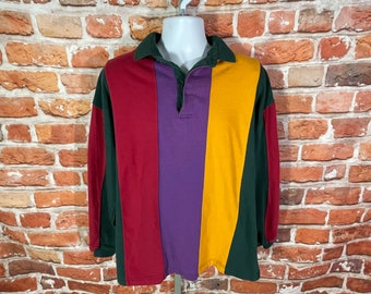 90s Colorblock Shirt - Etsy