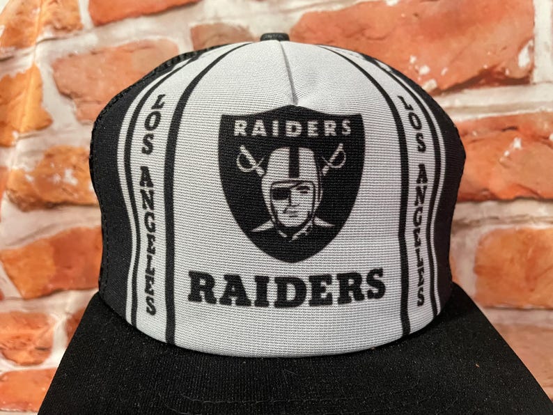 Vintage LA Raiders 80s New Era Pro Model Trucker Snapback Hat Deadstock ...