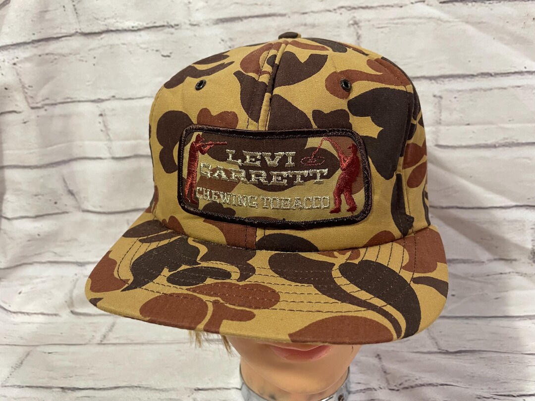 Vintage Levi Garrett Chew Frog Camo Trucker Foam Snapback 80s Swingster ...
