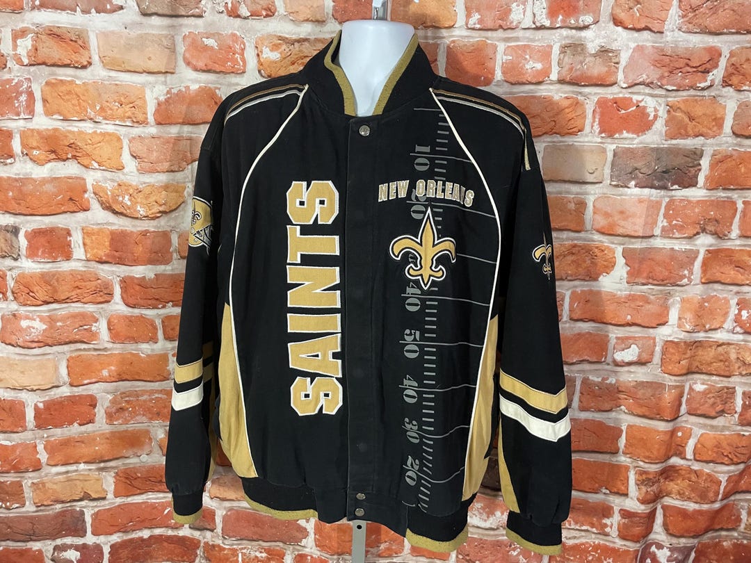 New Orleans Saints Racing Style Bomber Jacket - Sz 2XL - Nascar Vintage ...
